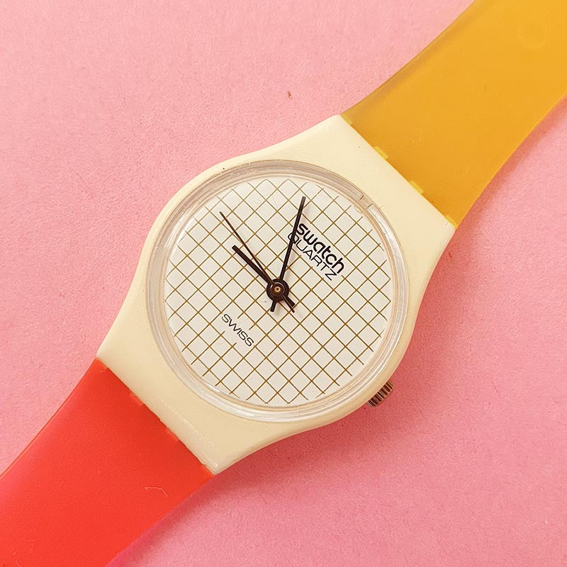 Vintage Swatch Lady TENNIS GRID LW100 Watch for Women | 80s Swatch ...