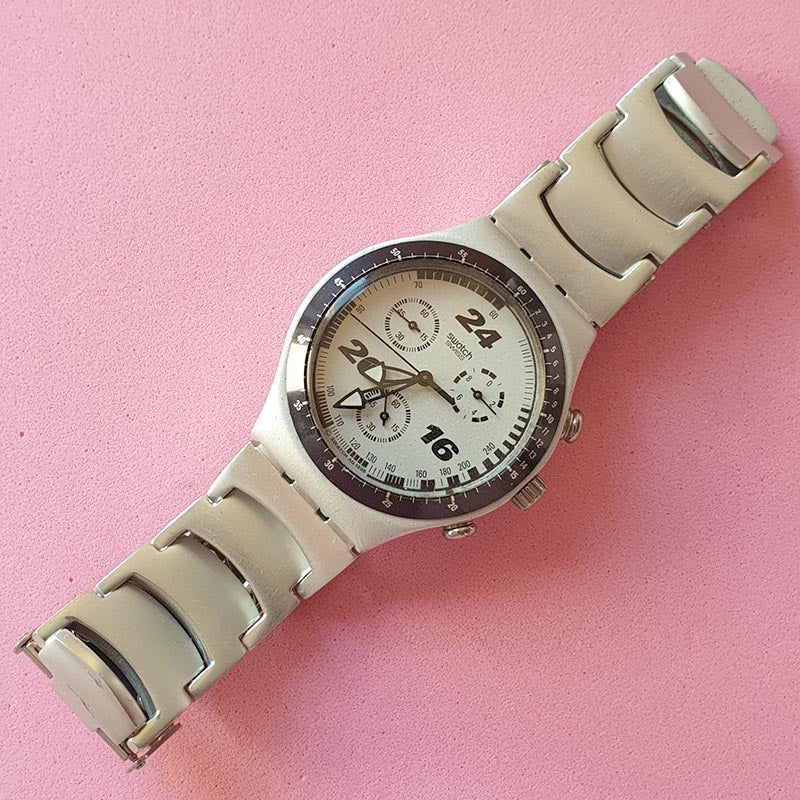 Vintage Swatch Irony Chrono Straight Edge YCS1006AL Watch for Women ...